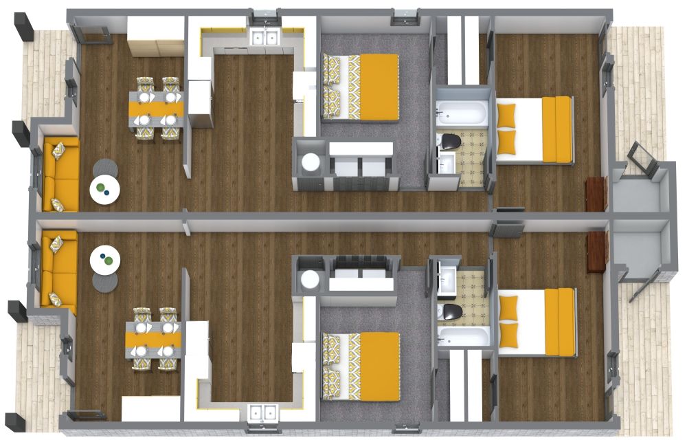 Old Duplex House Floor Plan 800 Sq. Ft. Duplex North House Floor Plan