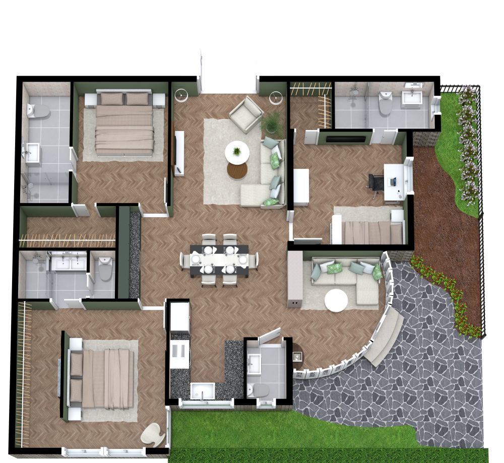 One Story 40x50 Floor Plan 40x50 House Plan, 2000 SqFt | 9 BHK House