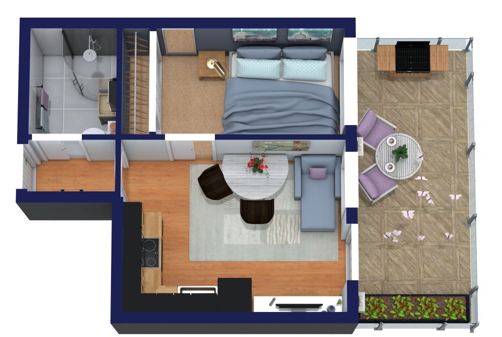 25 Sqm Micro Apartment Floor Plans