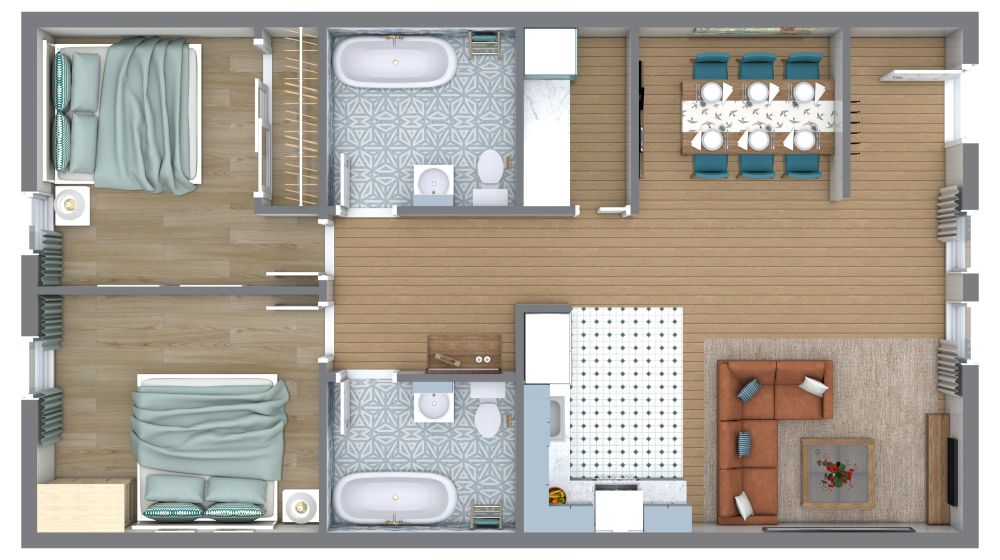 800 sq ft Condo Floor Plan