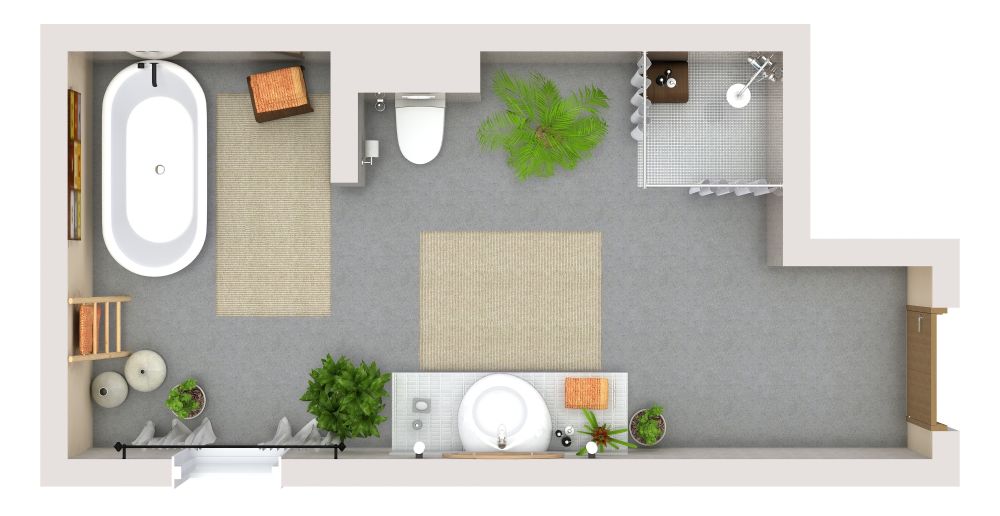 Spa Floor Plan Simple Layout Modern Style House Plan 3 Beds 3 Baths